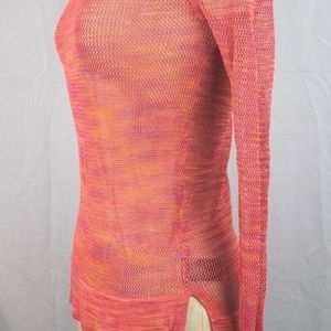 rag & bone | Tops | Rag Bone Womens Orange Mesh Long Sleeve Top Xs ...